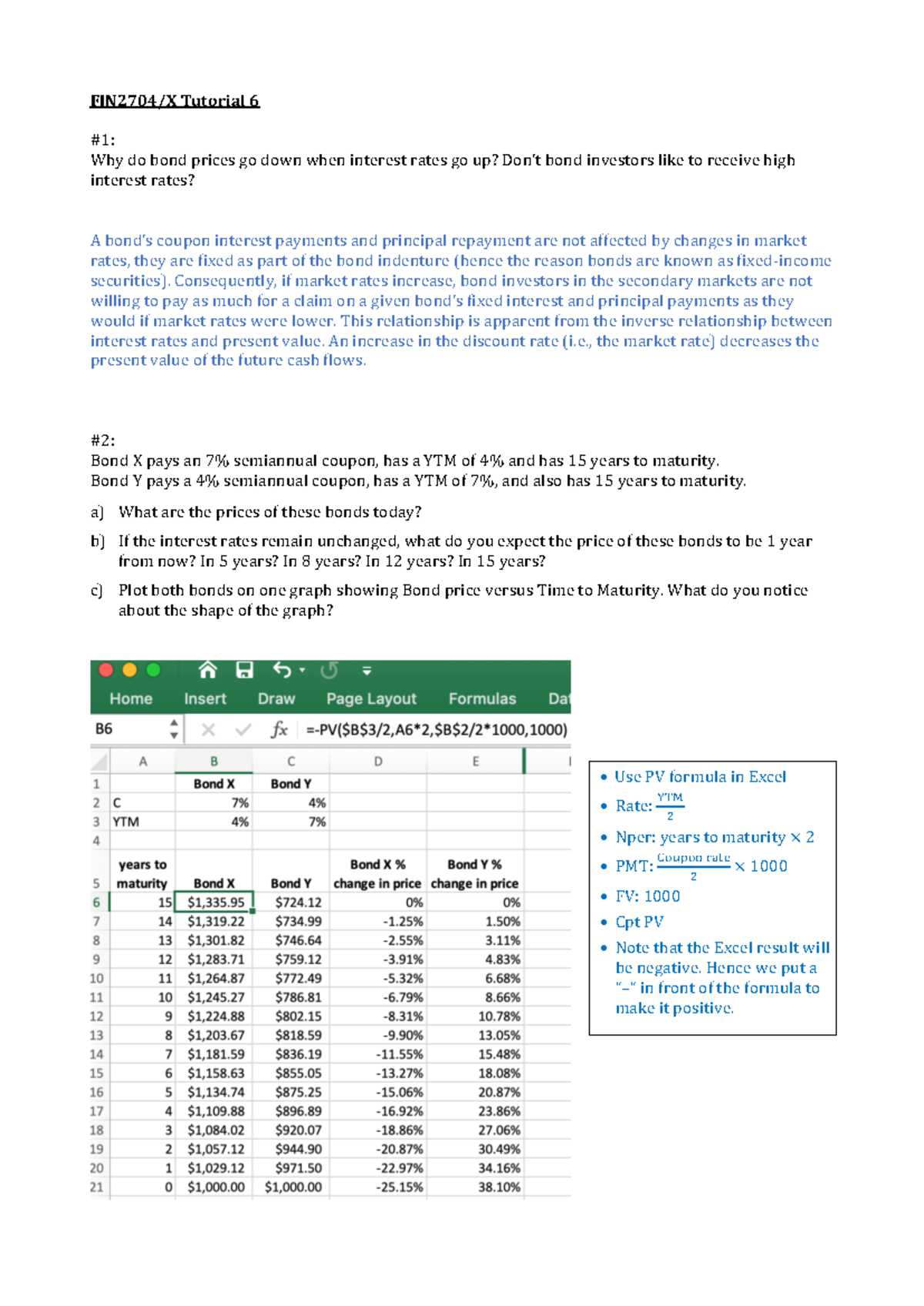 FIN2704 AY23-24 Sem1 Tutorial 6 Detailed Solutions and Explanations ...