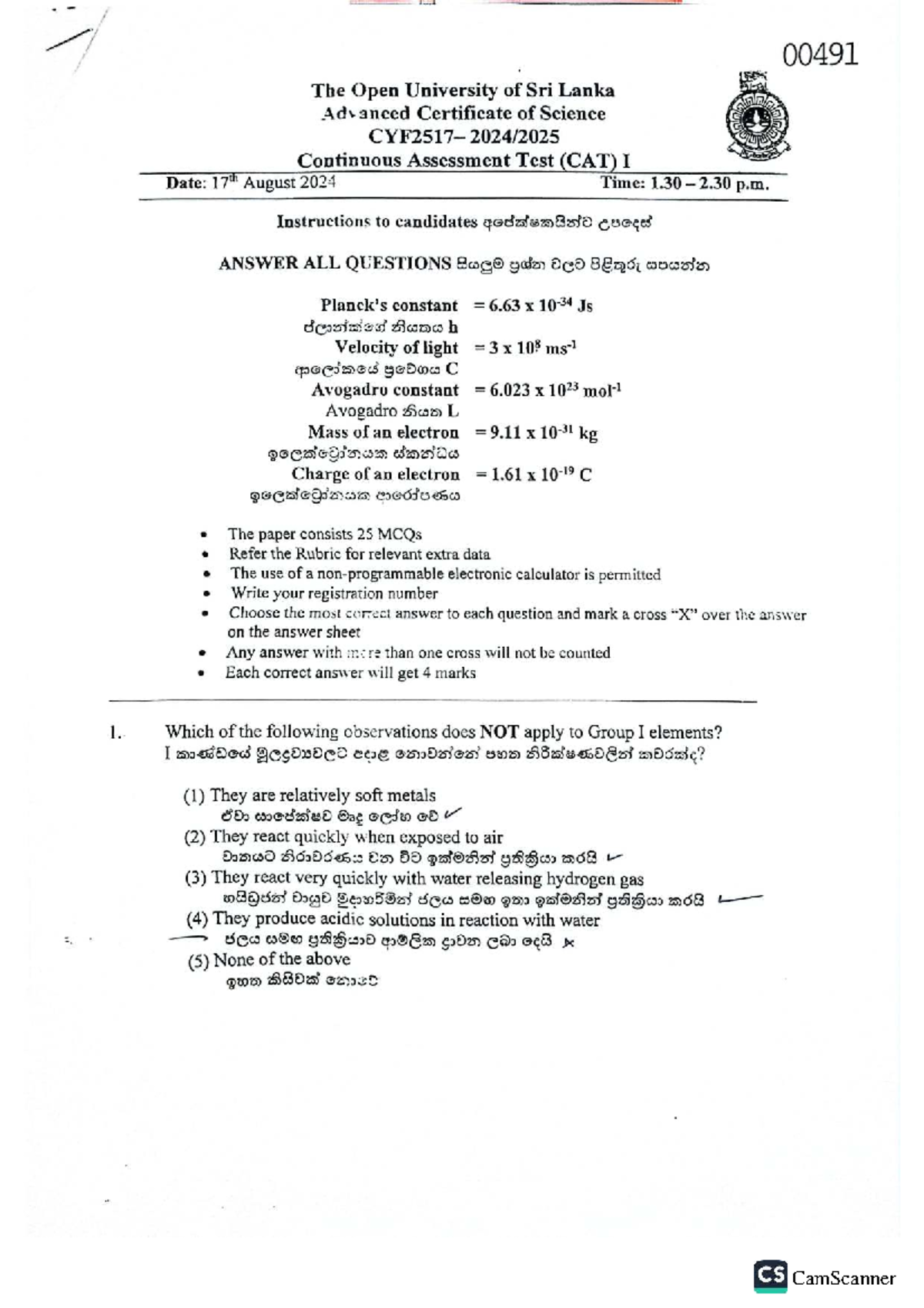 CamScanner Document Overview - Studocu