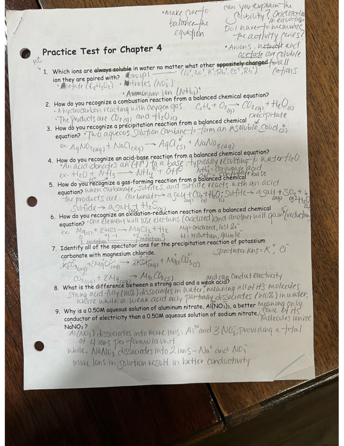 IMG 9494 - Practice Test for Chapter 4 - make sureto can you explain ...