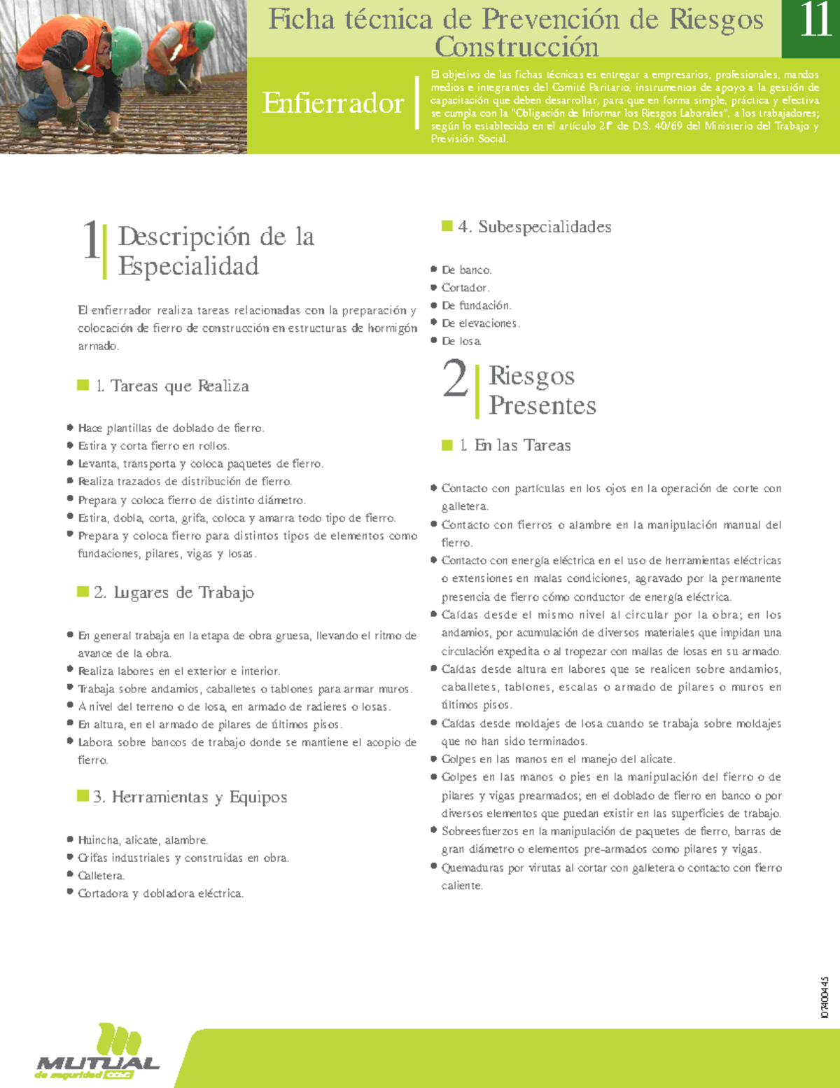 S6 Mutual Seguridad - Ficha Técnica de Prevención de Riesgos 11 - Studocu
