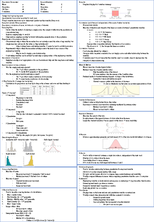 STAT101 Term 1 Summary: Data Structure, Sampling & Analysis Notes - Studocu