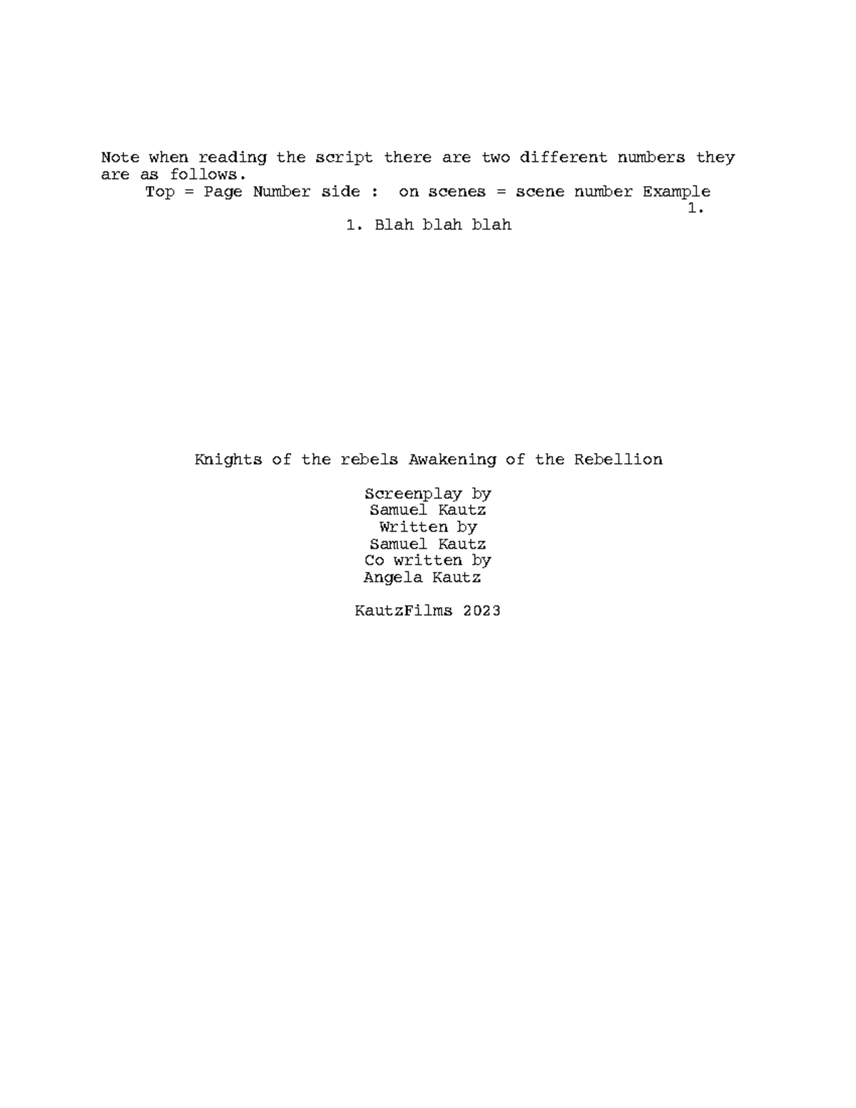 Knights of the Rebels: Awakening of the Rebellion - Full Script ...