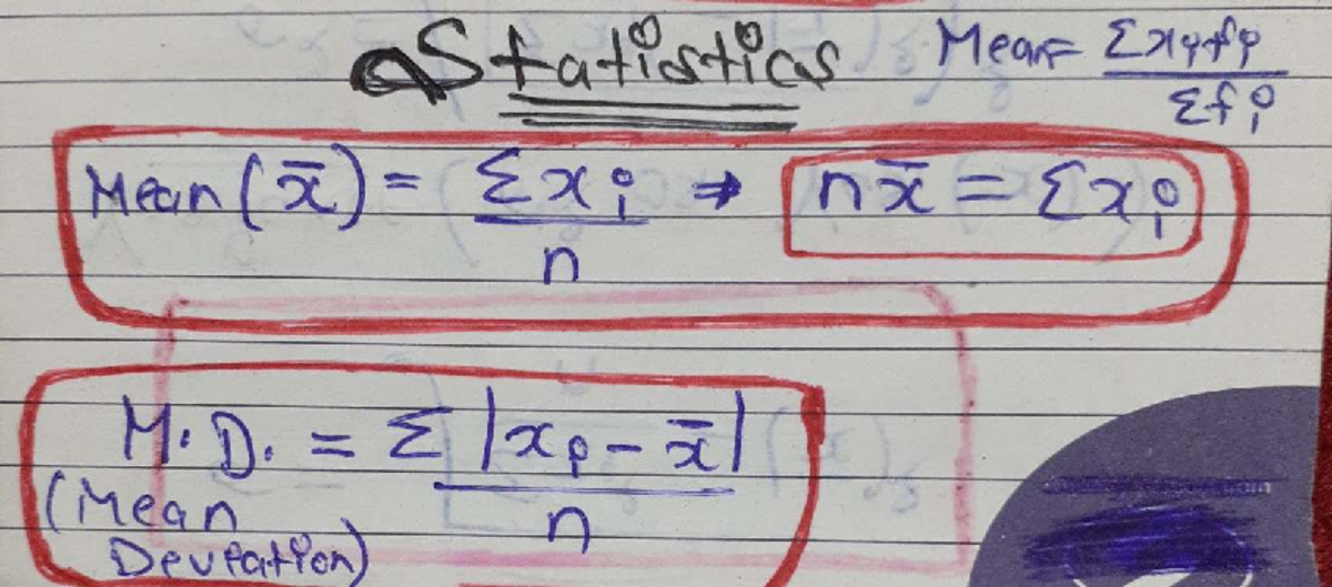 Statistics Class 11 JEE Maths Short Notes (by Topper) - Jee maths ...