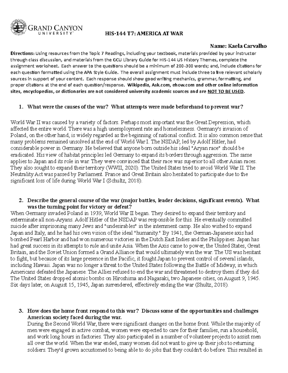 HIS-144-T-7.America at.War.Worksheet - HIS-144 T7: AMERICA AT WAR Name ...