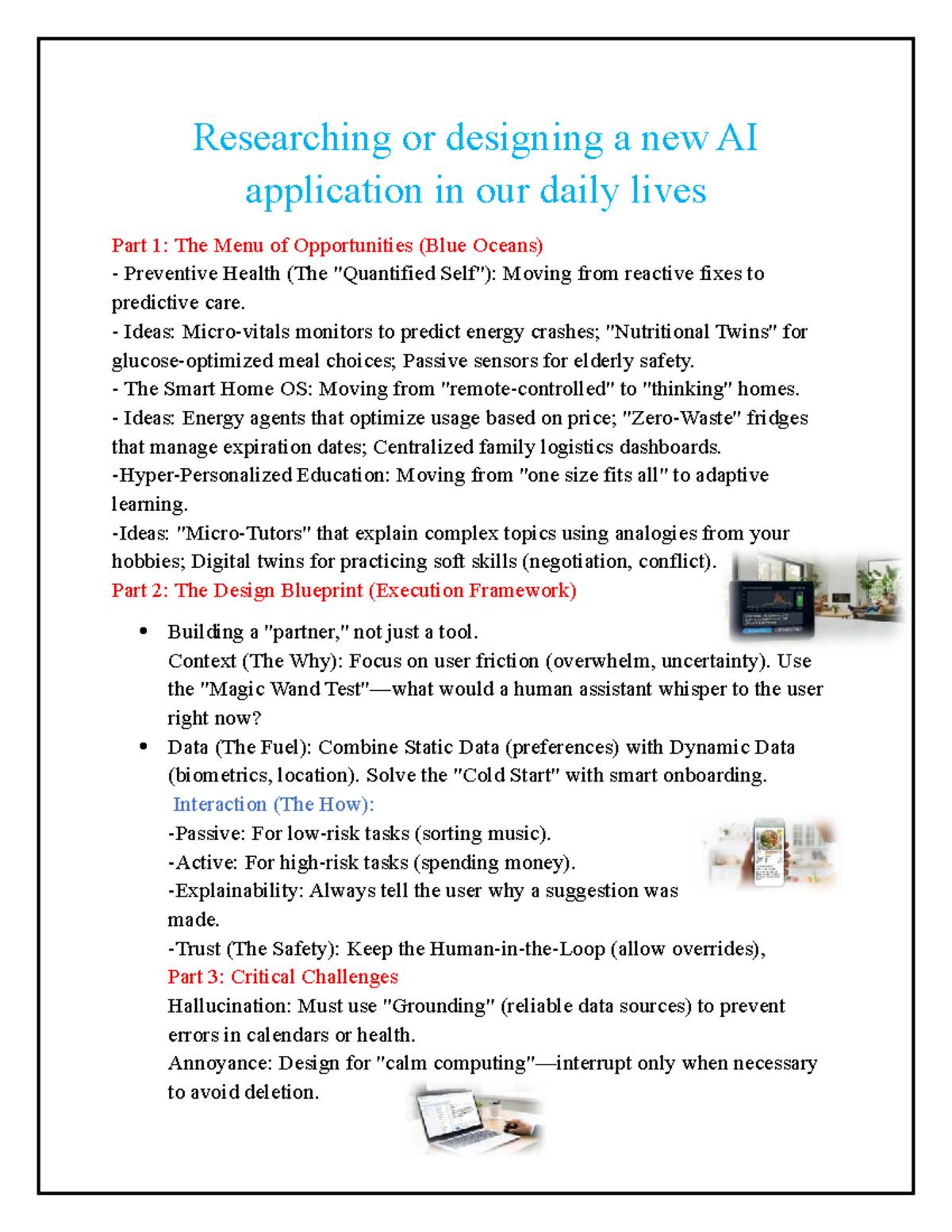 AI Application Design in Daily Life: Opportunities & Challenges - Studocu