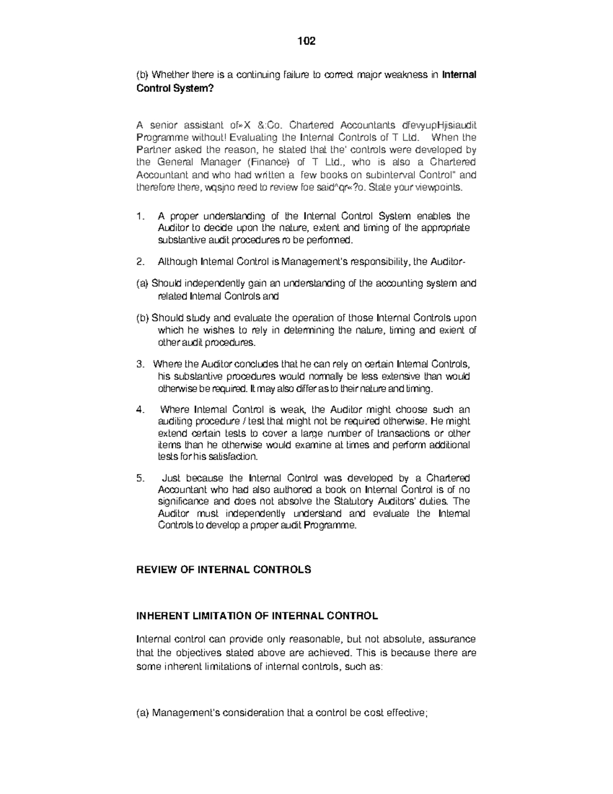 Auditing: Inherent Limitations of Internal Control (Course Code: AUD ...