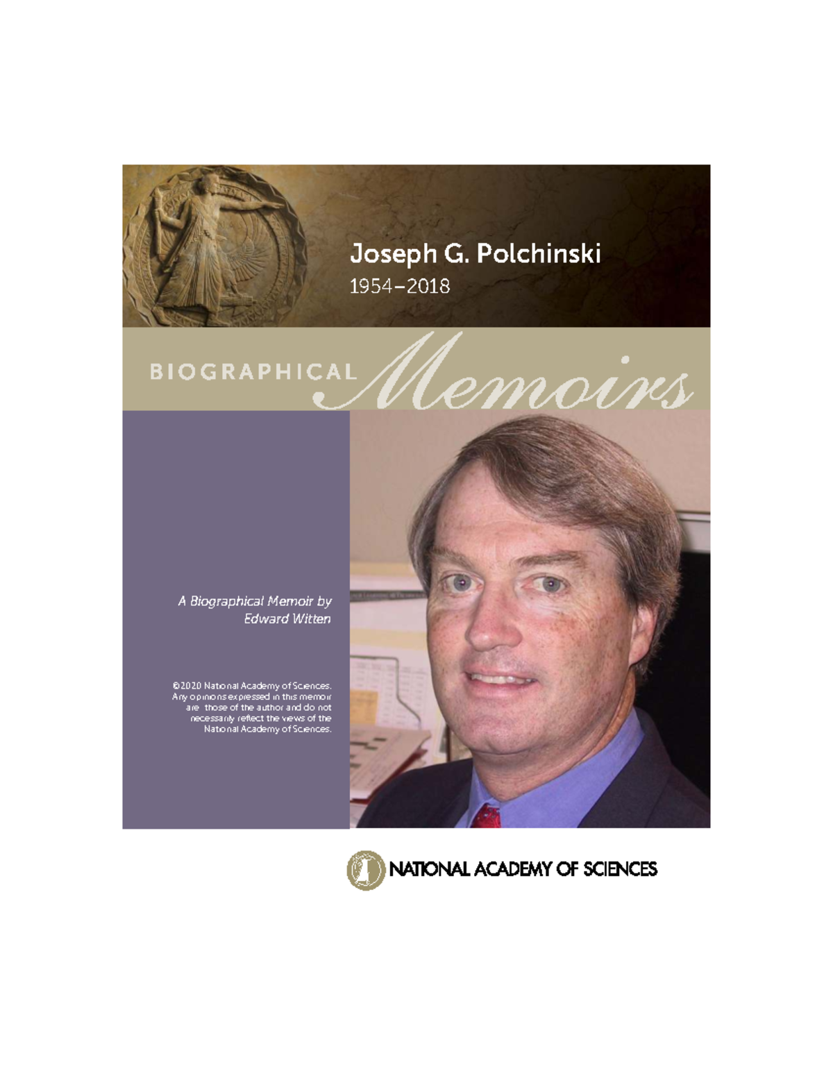 Joseph G. Polchinski: A Biographical Memoir by Edward Witten - Studocu