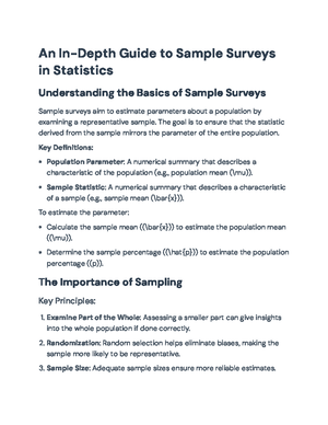 Understanding Sampling Distributions and Confidence Intervals (STAT 101) - Understanding ...