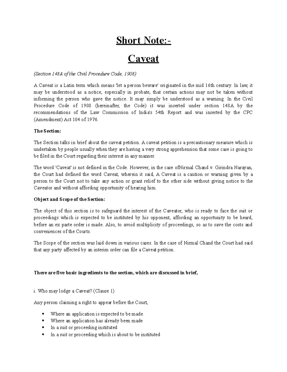 Drafting of Pleading & Conveyancing: Comprehensive Study Notes - Studocu