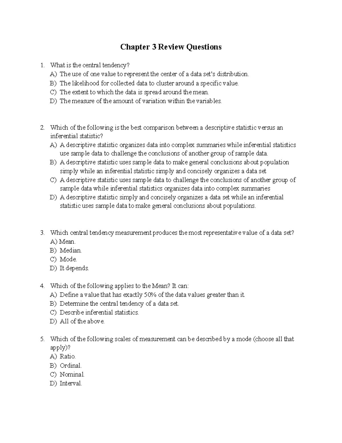 PSYC 243 Chapter 3 Review Questions and Answers - Studocu
