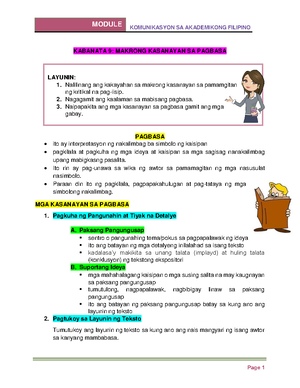 Kabanata 10 Makrong Kasanayan SA Pagsulat - KOMUNIKASYON SA AKADEMIKONG FILIPINO KABANATA 10 ...
