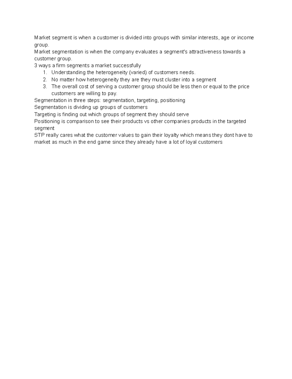 AFM 207 Chapter 3: Understanding Market Segmentation and STP - Studocu