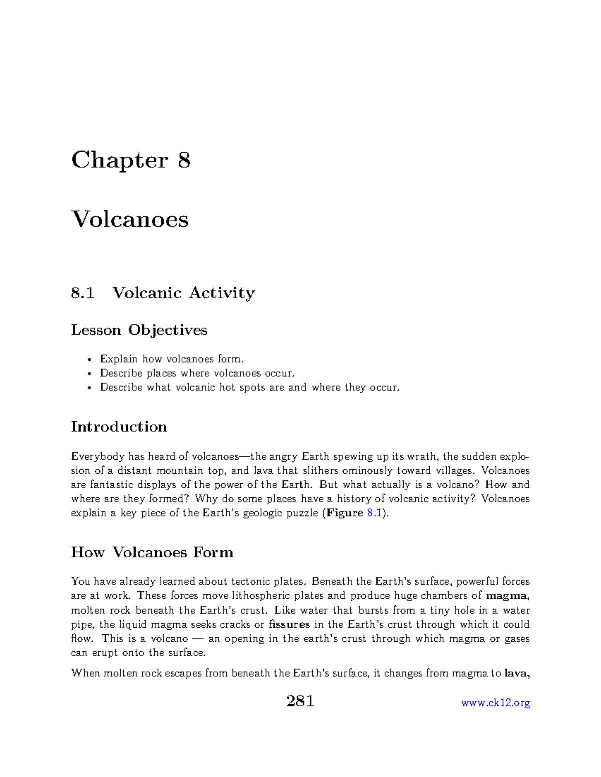 Volcanoes notes pdf - Chapter 8 Volcanoes 8 Volcanic Activity Lesson ...