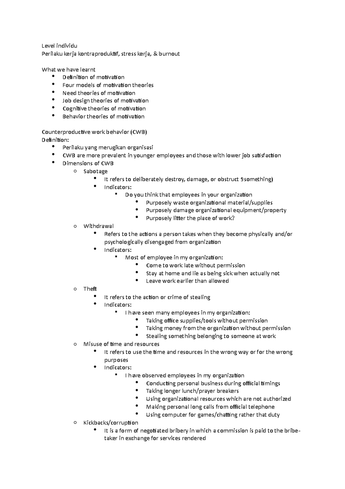 CWB & Work Stress: Understanding Counterproductive Behavior in Org ...