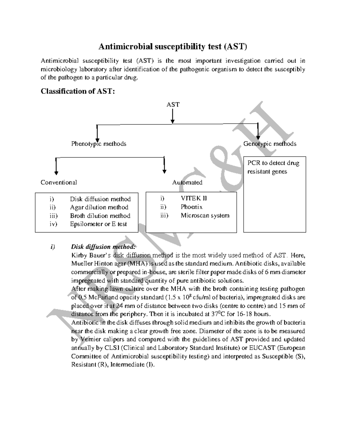 AST - Antimicrobial susceptibility testing - Antimicrobial ...