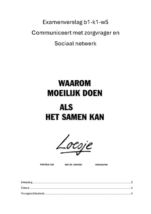 B1-K1-W3 - draagt mede zorg voor het individuele plan van de zorgvrager - V1: methodisch werken ...
