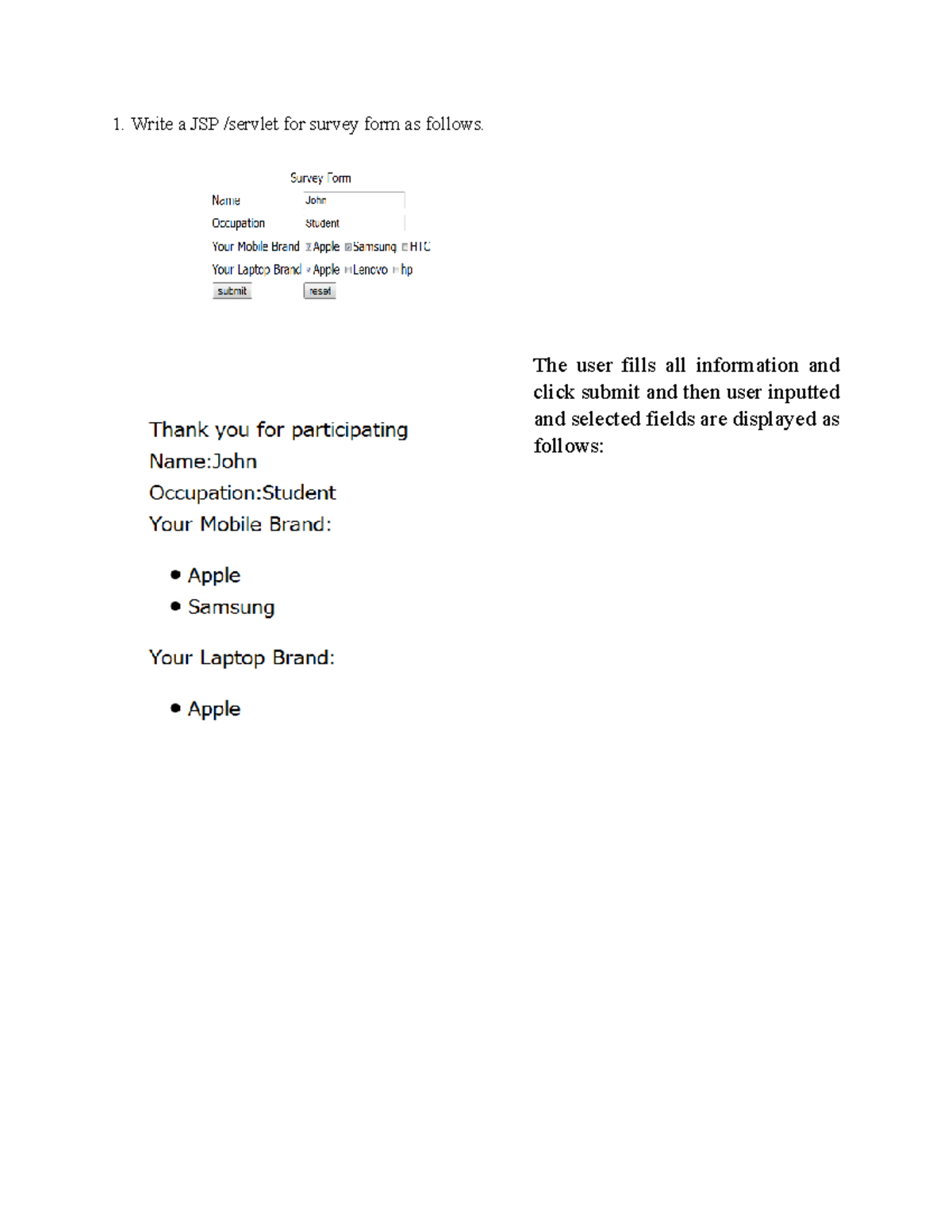 Assignment 1 - JSP Survey Form & Login Implementation Guide - Studocu