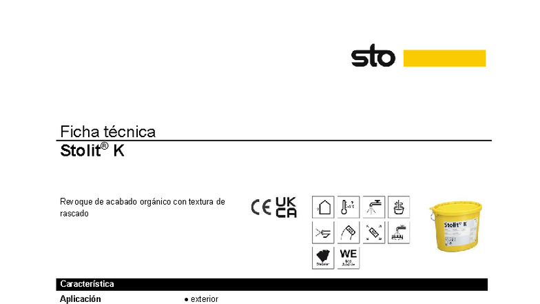 Ficha Técnica K: Revoco de Acabado Orgánico y Aplicaciones - Studocu