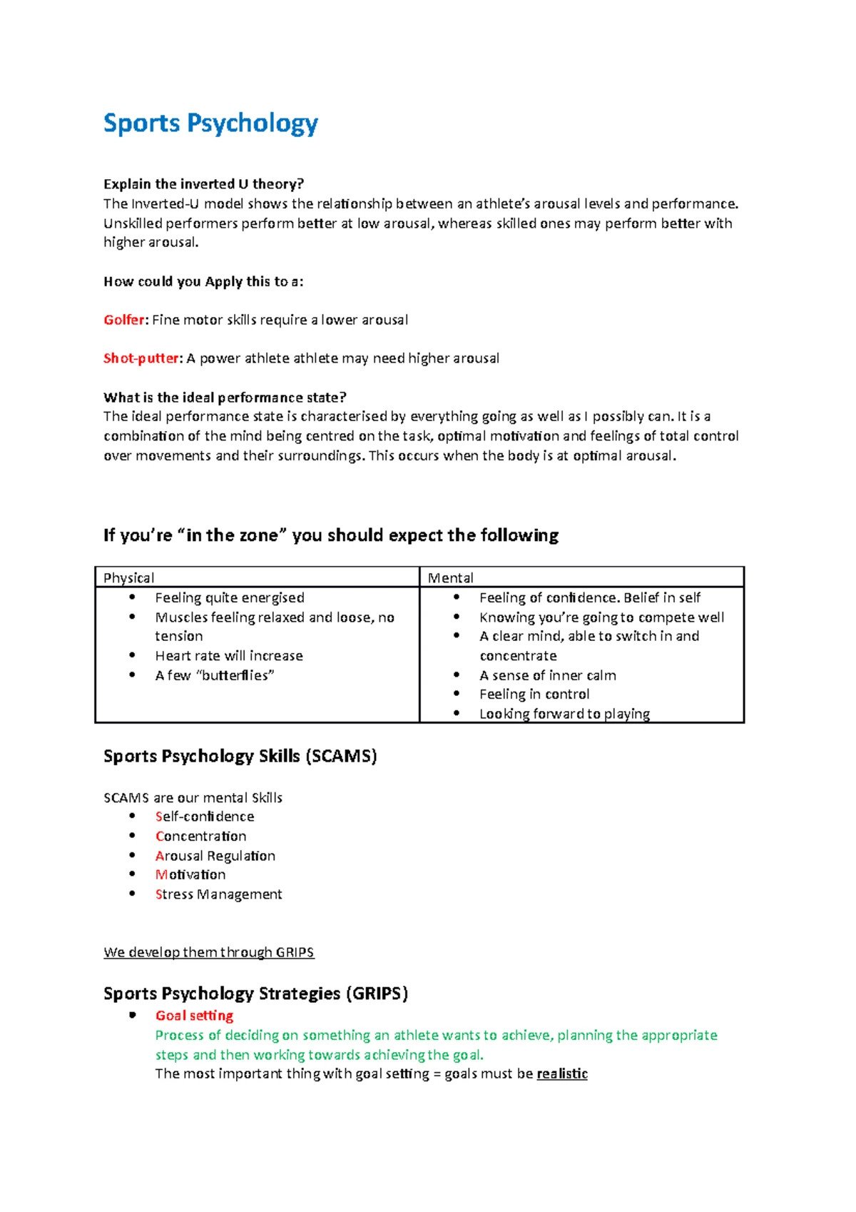 Carron's model - Lecture notes 4 - Carron’s model – PELT 4 factors that ...