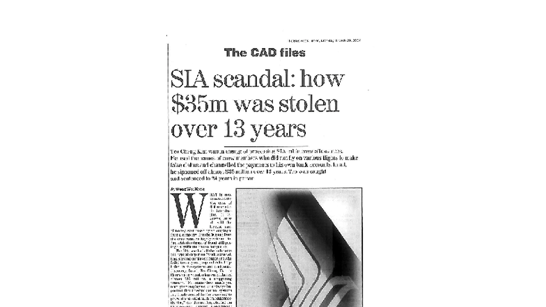 SIA Scandal Analysis: Lessons from the Teo Cheng Kiat Case (FSC2101 ...