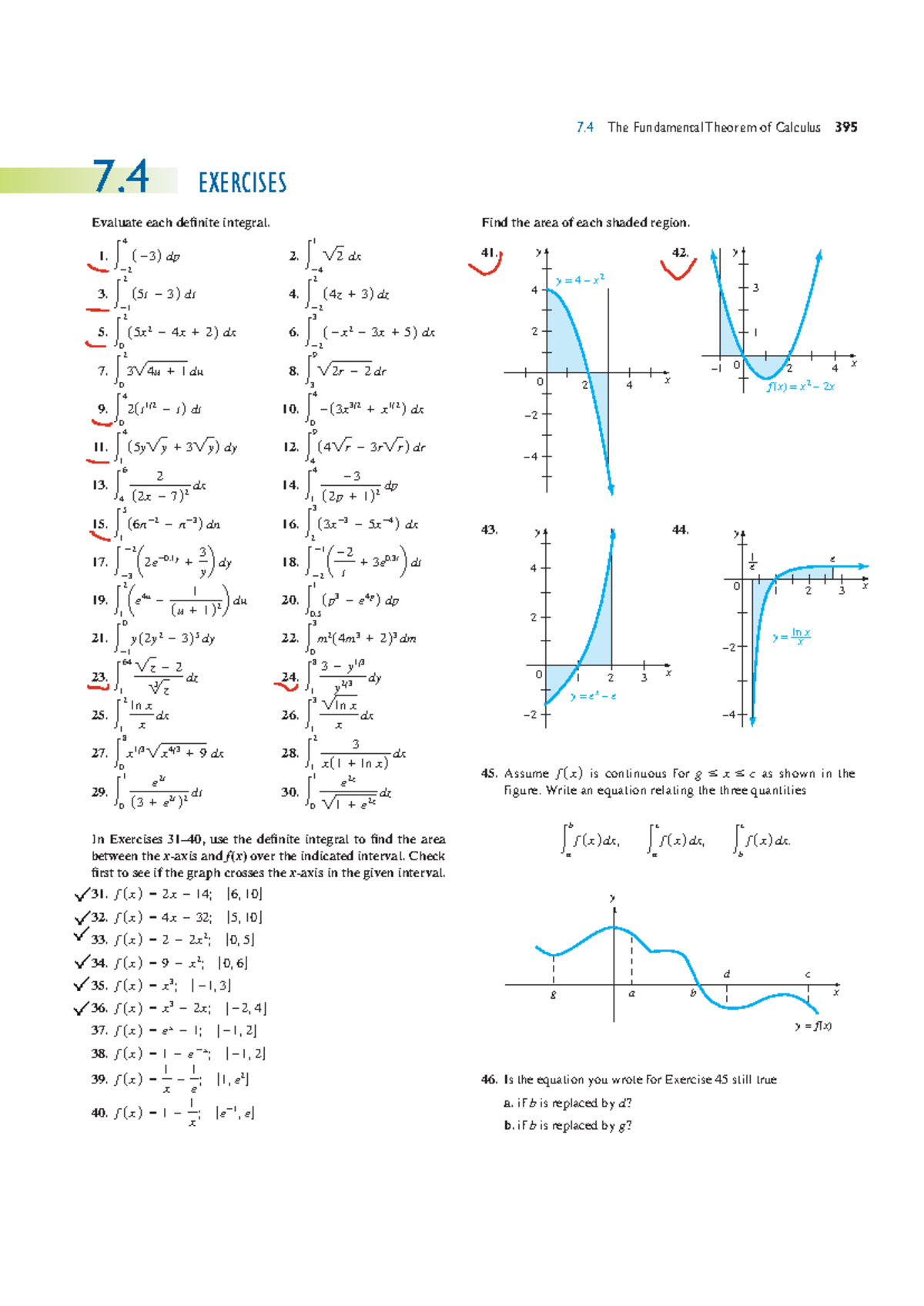 8.4 Definite Integral - practice - 7 The Fundamental Theorem of ...