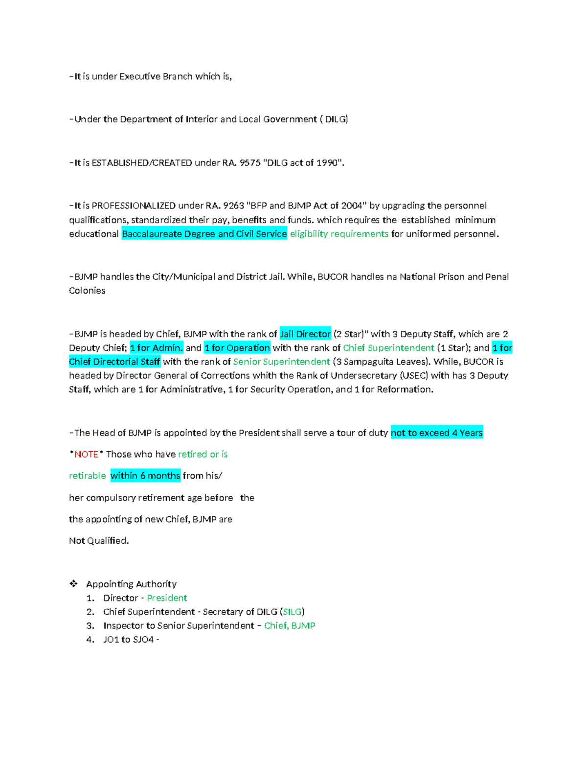 DILG Structure and Personnel Qualifications: A Reviewer on RA 9575 ...