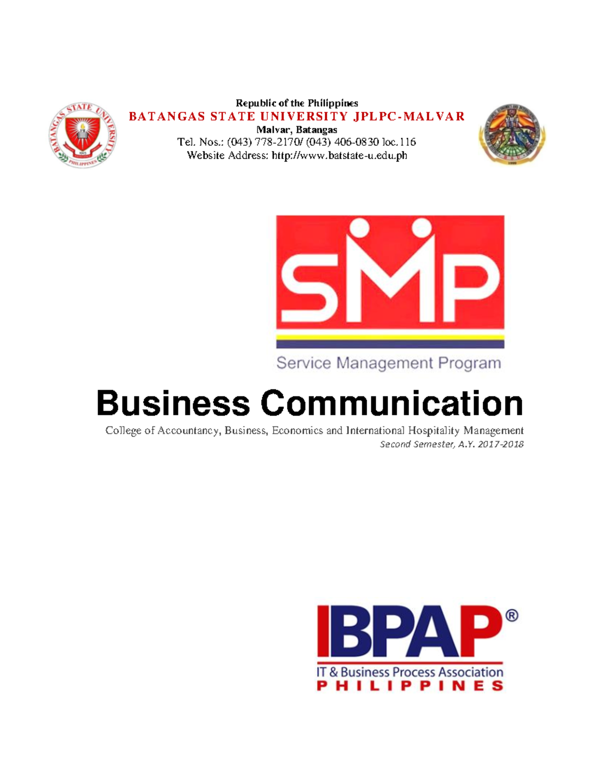 Business COMM BPO 302 Learning Module - Republic of the Philippines BATANGAS STATE UNIVERSITY ...