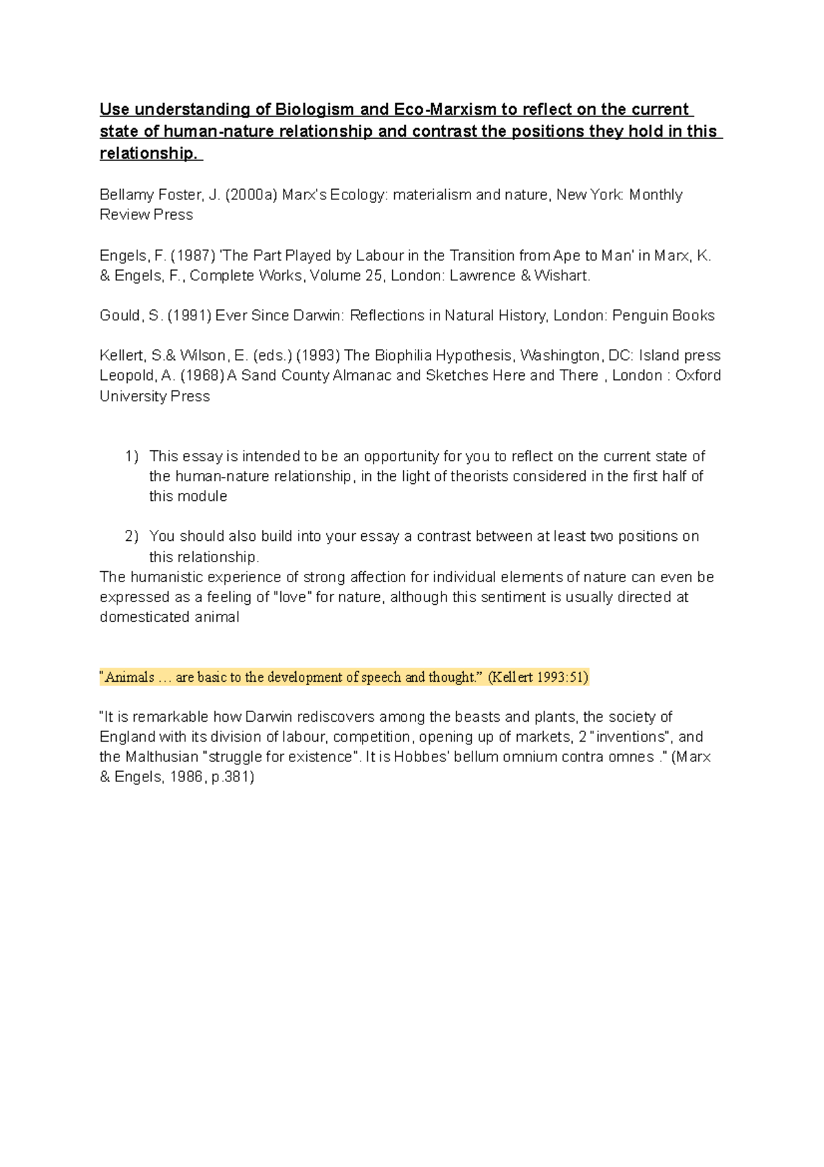 Untitled document - lecture materials - Use understanding of Biologism ...