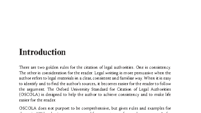 OSCOLA 4th Edition Citation Guidelines - Hart Publishing 2012 - Studocu