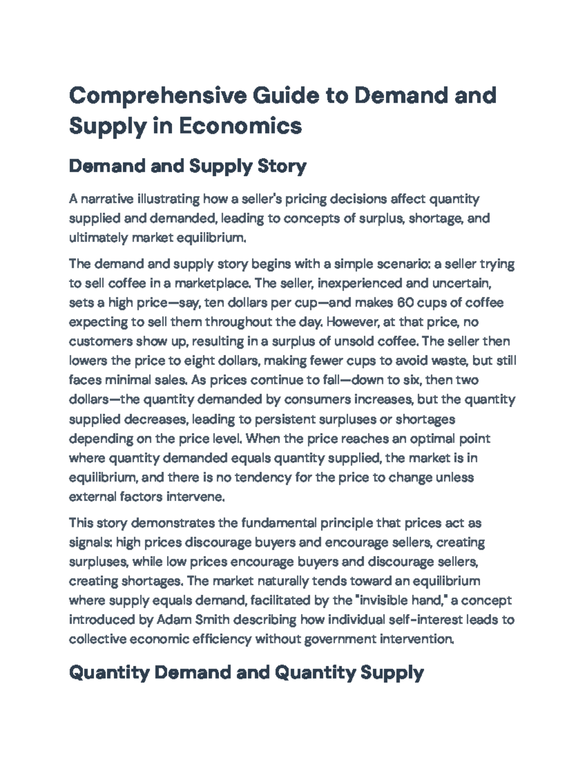 Comprehensive Guide to Demand & Supply in Economics: Key Concepts - Studocu