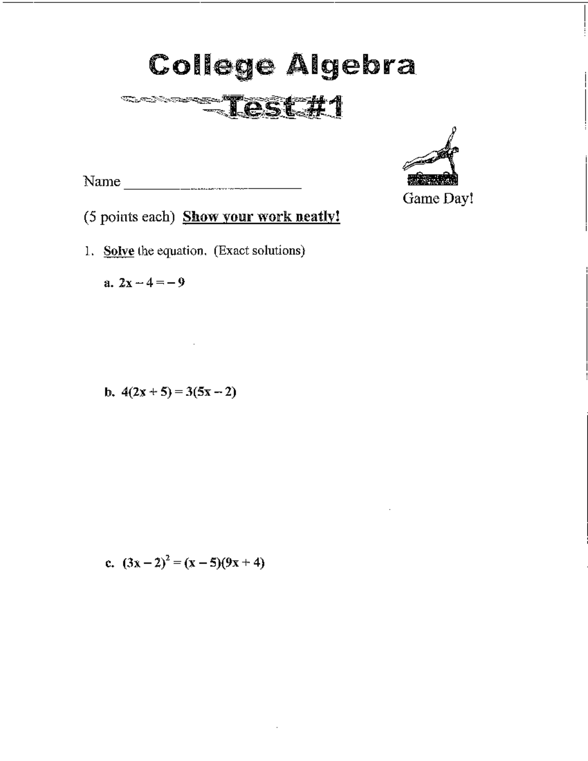 Final Exam Review: College Algebra (Course Code: 98800) - Studocu