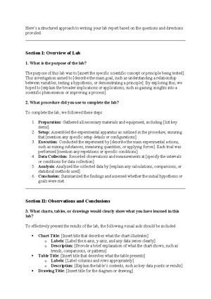Descriptive Lab Report Guide (16) - Descriptive Lab Report Guide ...