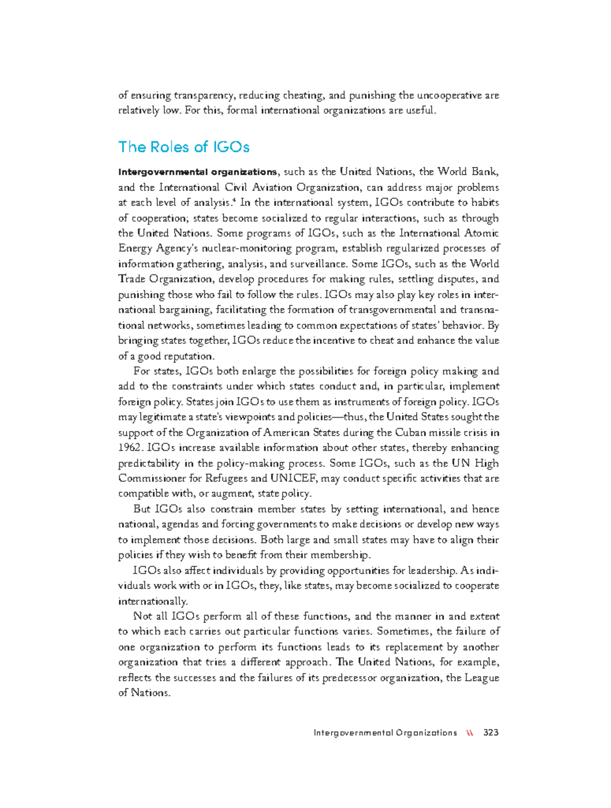 Intergovernmental Organizations (IGOs) and Peacekeeping: An Overview ...