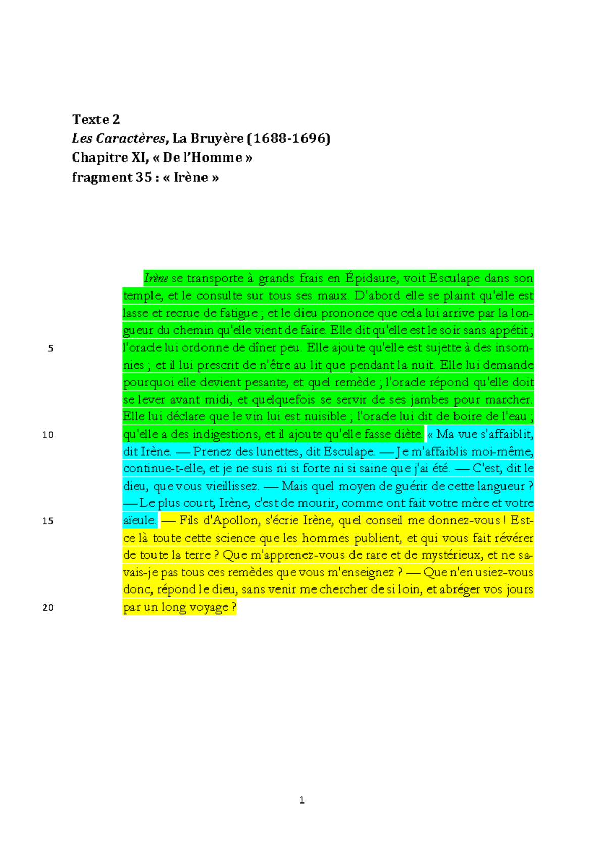 Analyse du Fragment 35 de « De l’Homme » - La Bruyère (CM2301) - Studocu