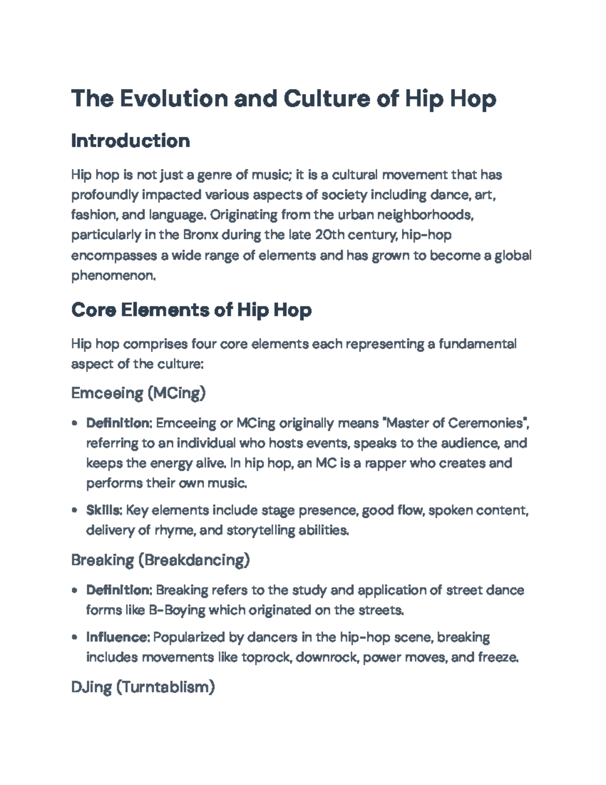 The Evolution and Cultural Impact of Hip Hop: Core Elements Explored ...