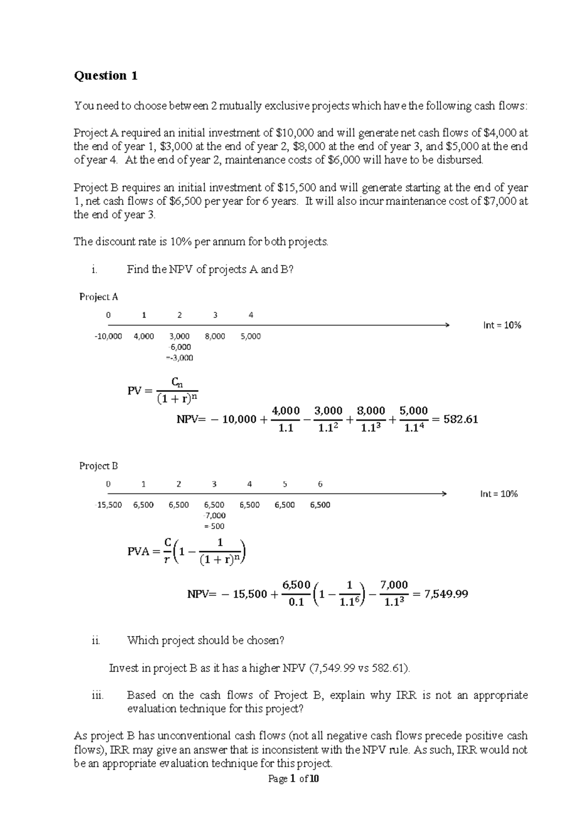 FNCE2000 Revised Practice Questions & Solutions (Updated) - Studocu
