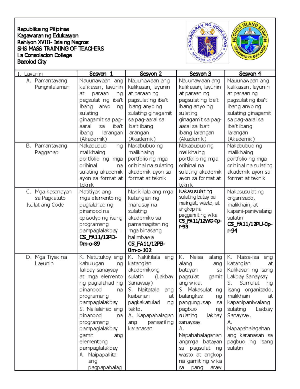 DLL- Lakbay Sanaysay: Daily Lesson Plan sa Pagsulat ng Sanaysay - Studocu