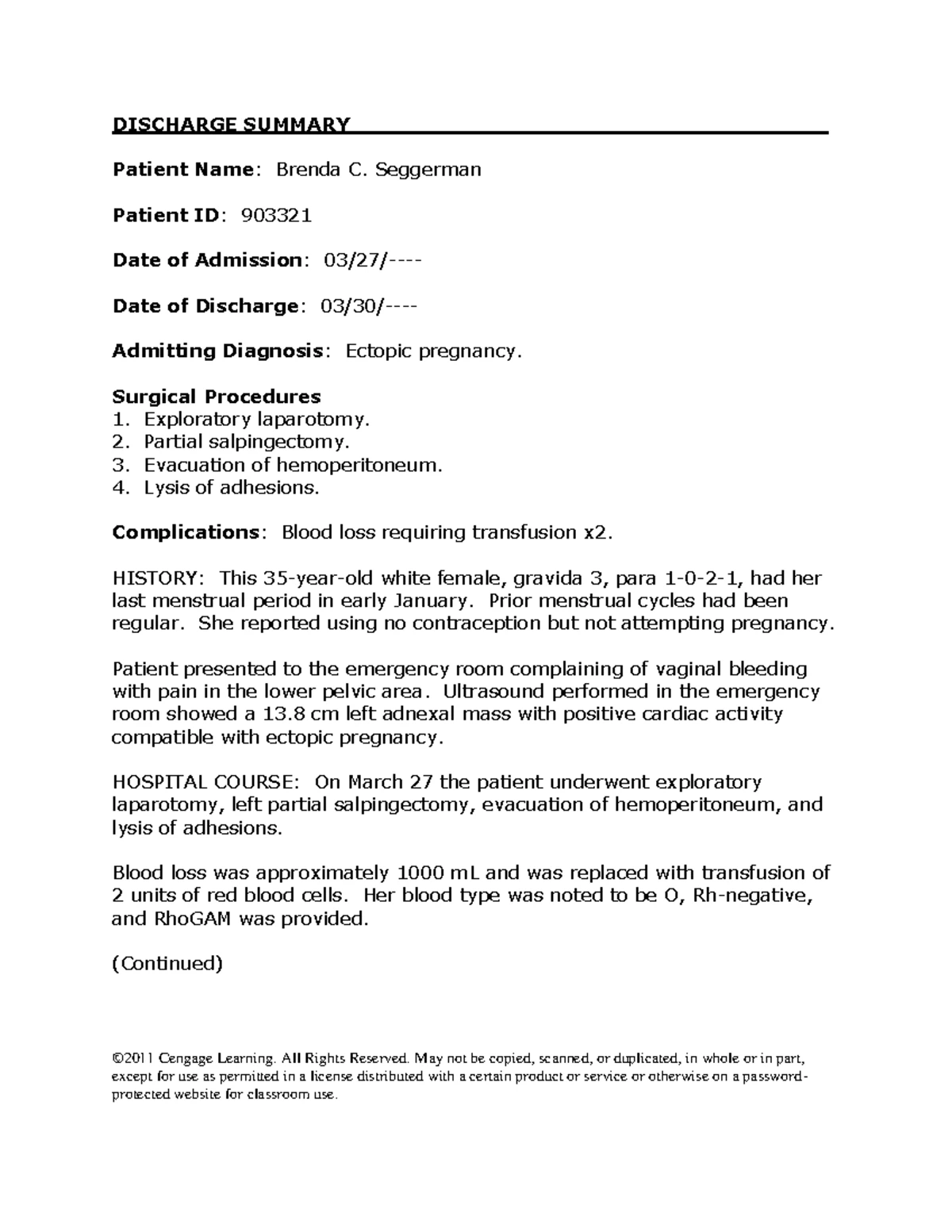 Assignment 9 - Medical Transcription - Report 13, Internal Medicine ...