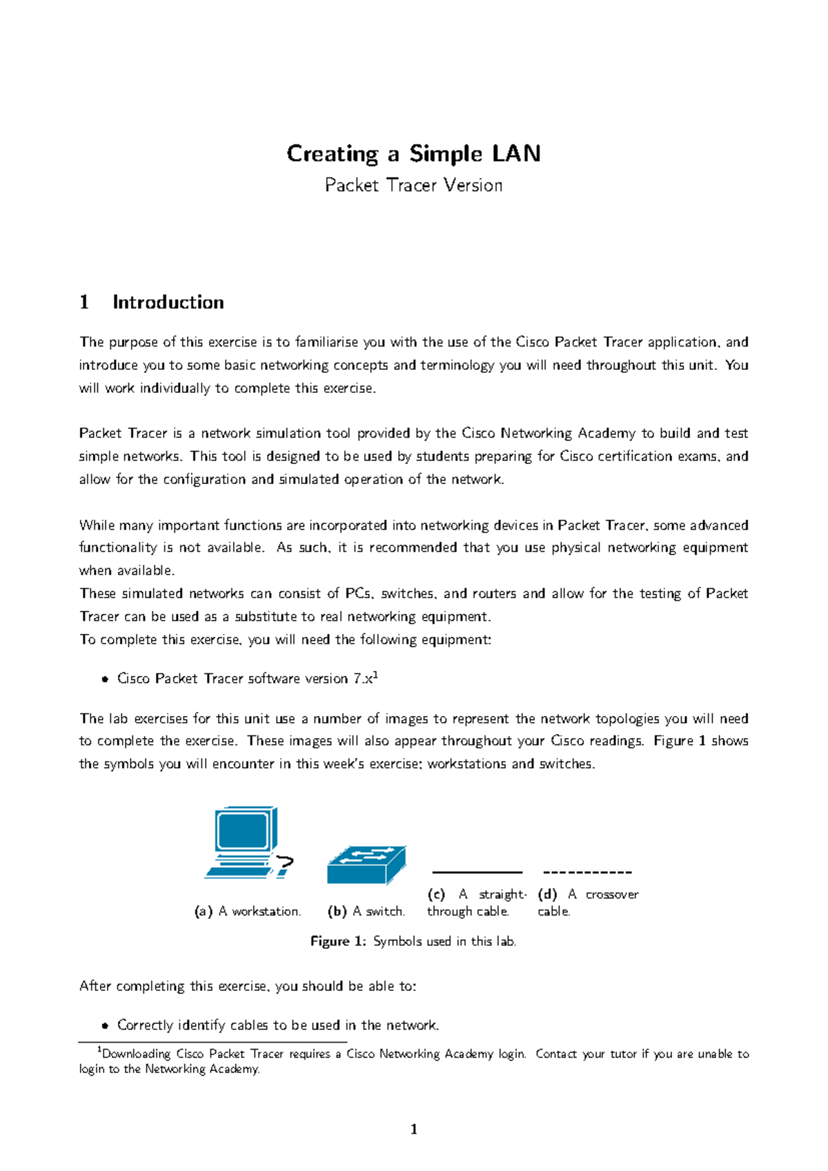 Creating a simple pt lan - Creating a Simple LAN Packet Tracer Version ...