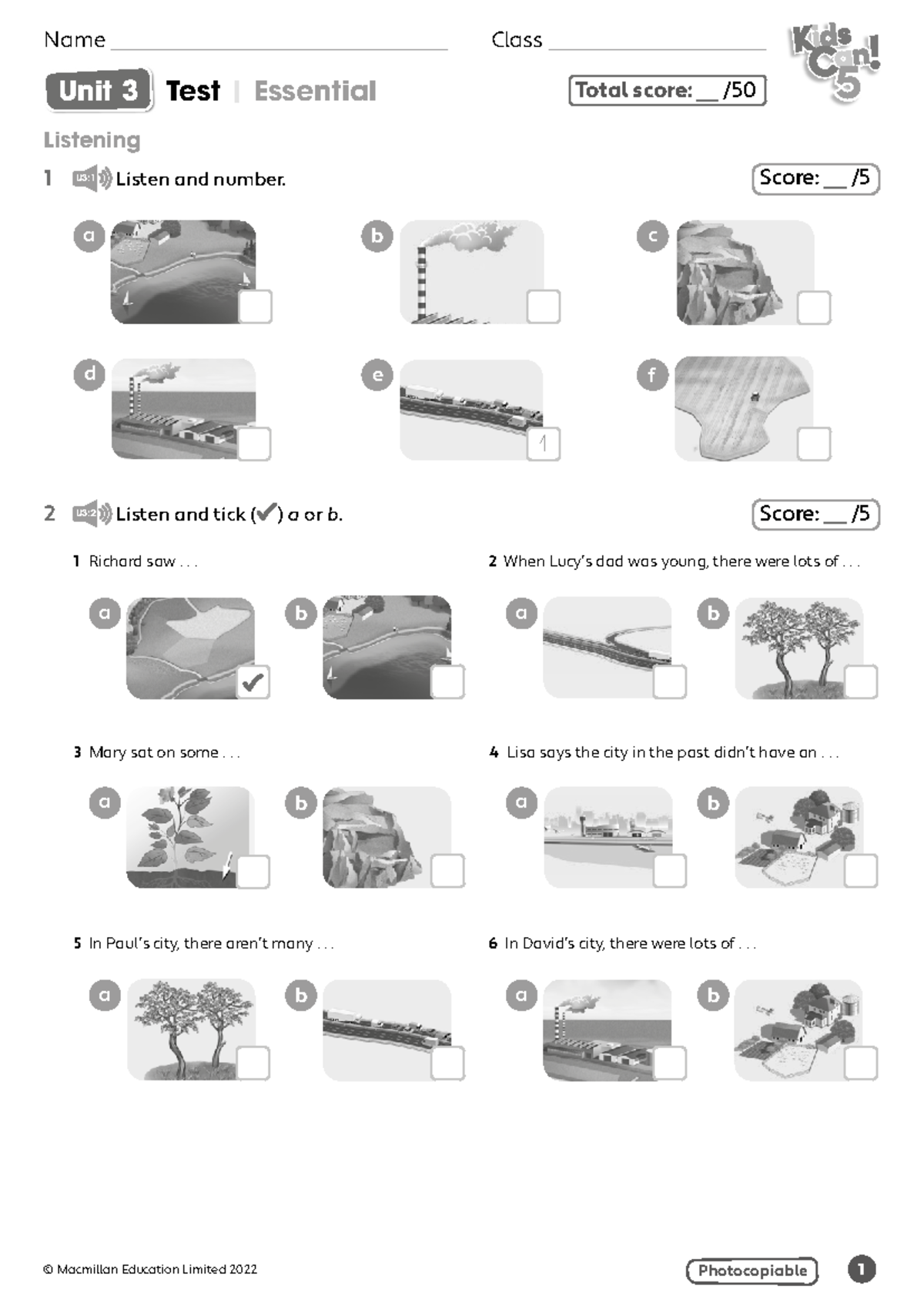 KC5 Sample Tests Unit 3 - Listening, Reading, and Speaking Practice ...