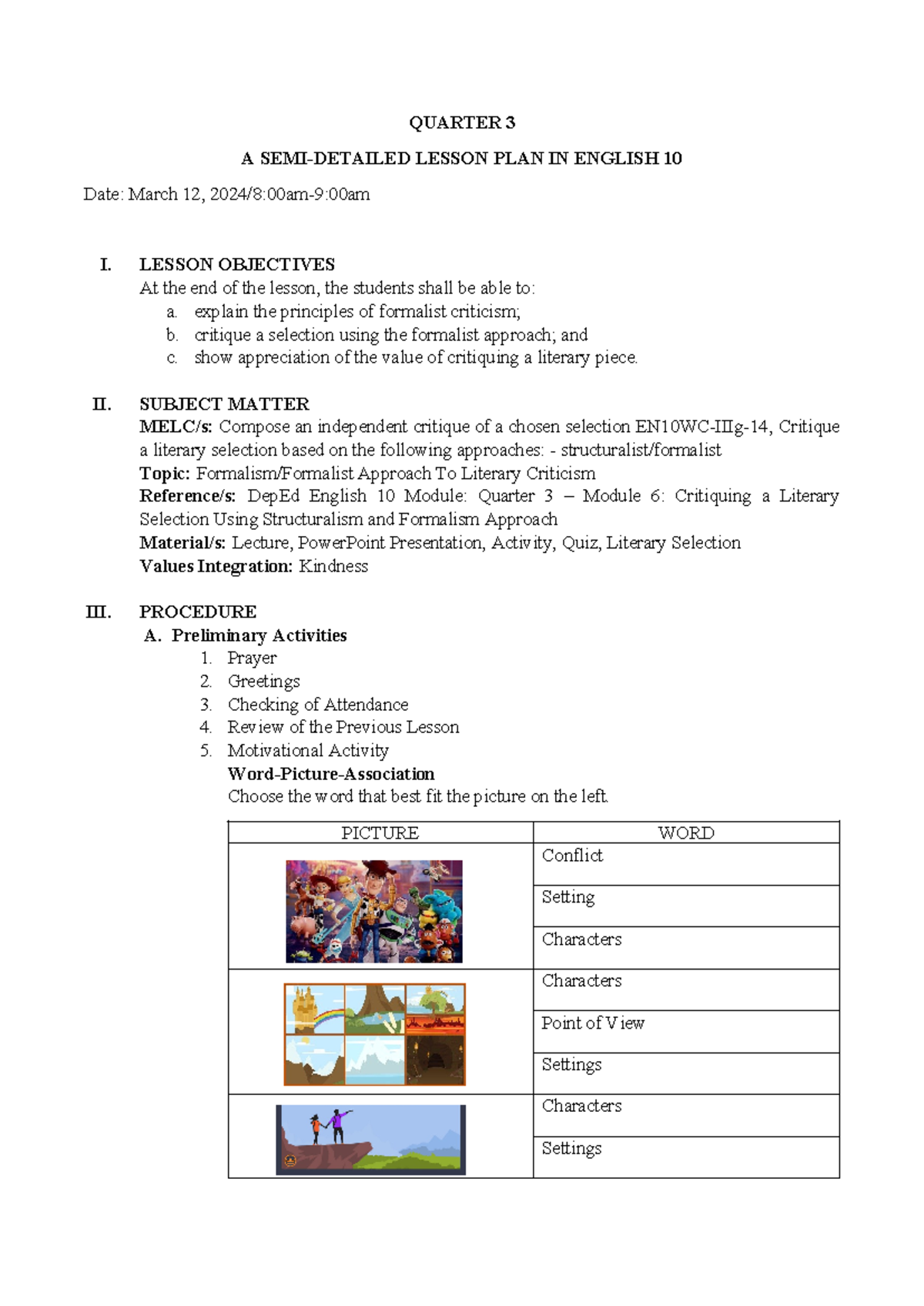 Q3 LP ENG10 Understanding Structuralism & Formalism in Literature - Studocu