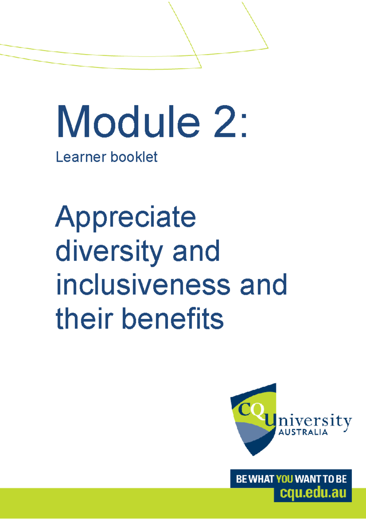 Module 2: Understanding Diversity, Inclusiveness, and Their Benefits ...