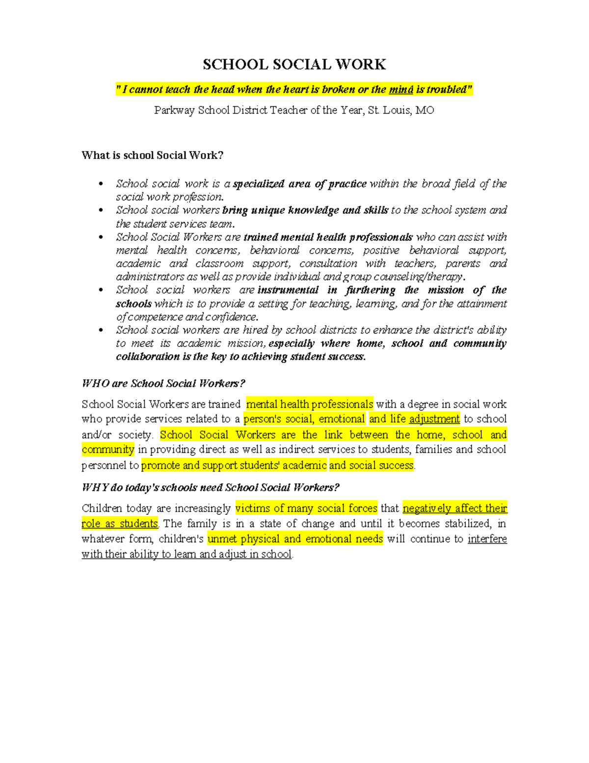 School Social Work: Understanding Roles and Importance in Education ...