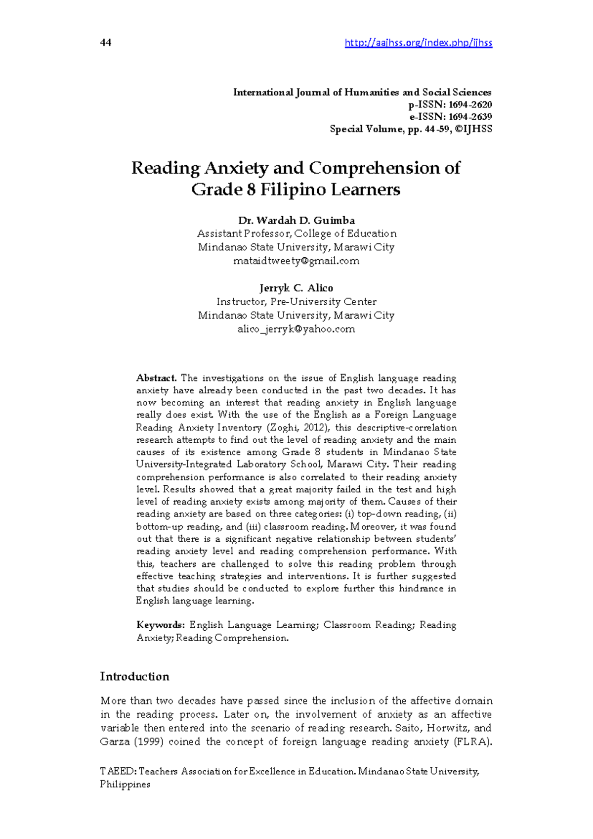 Reading Difficulties OF Filipino Learners - TAEED: Teachers Association ...