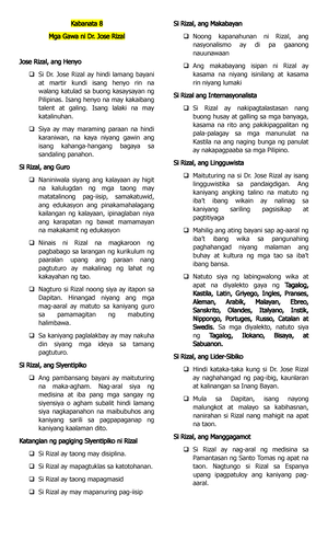 Kabanata 5 - LWR - KABANATA 5 PAGBABALIK SA PILIPINAS UNANG PAG-UWI NI ...