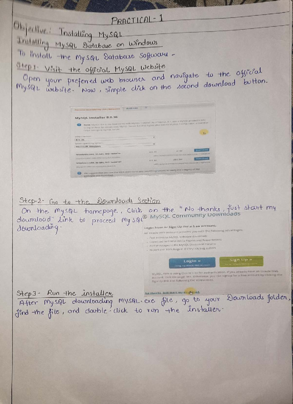 DBMS LAB - MySQL Installation Guide and Setup - Studocu