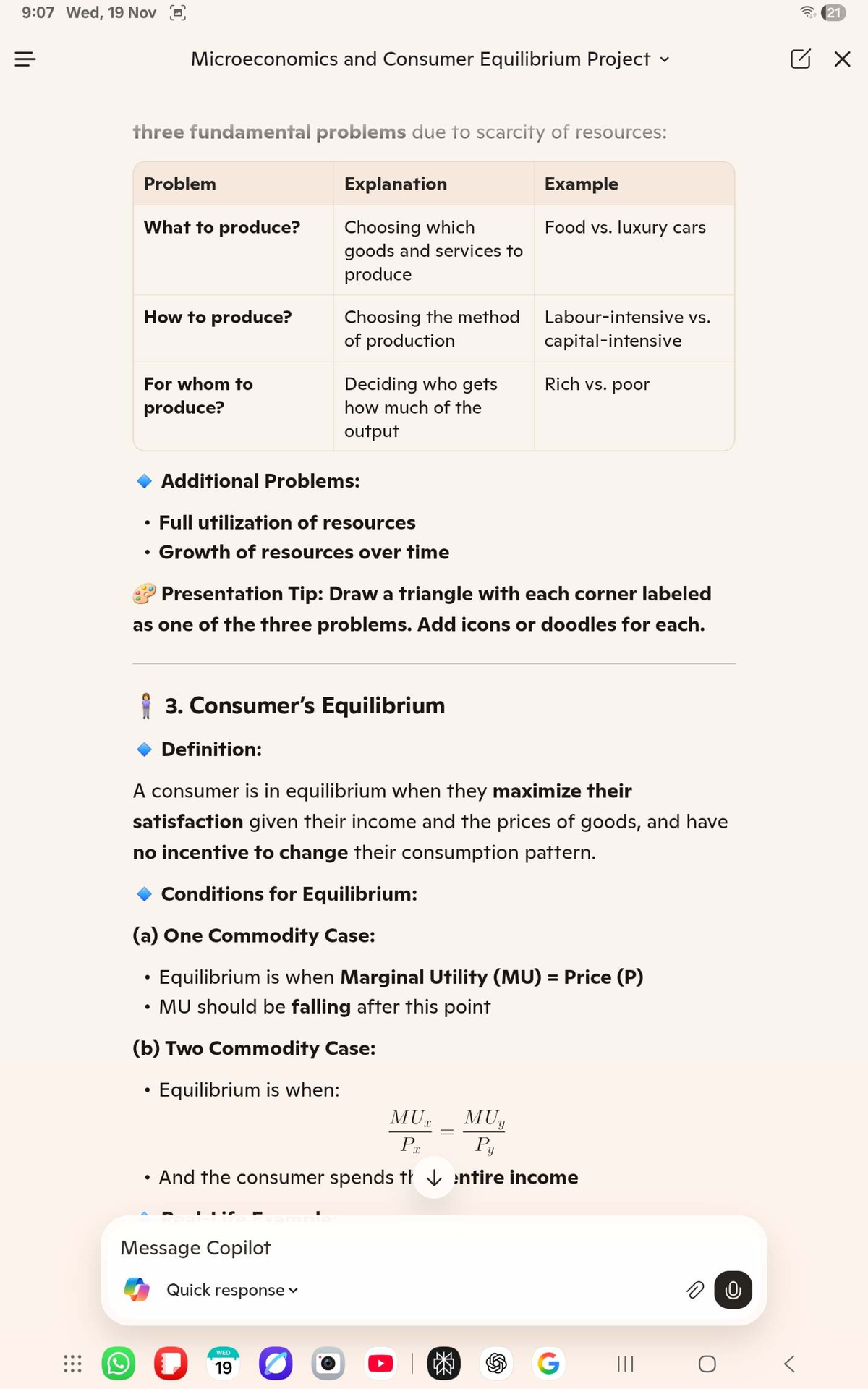 Microeconomics Project: Consumer Equilibrium & Resource Scarcity - Studocu