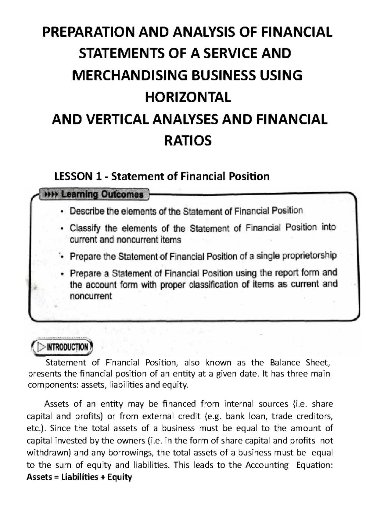 Module 6 - lectures - MODULE 6 - MONEY MANAGEMENT At the end of this ...