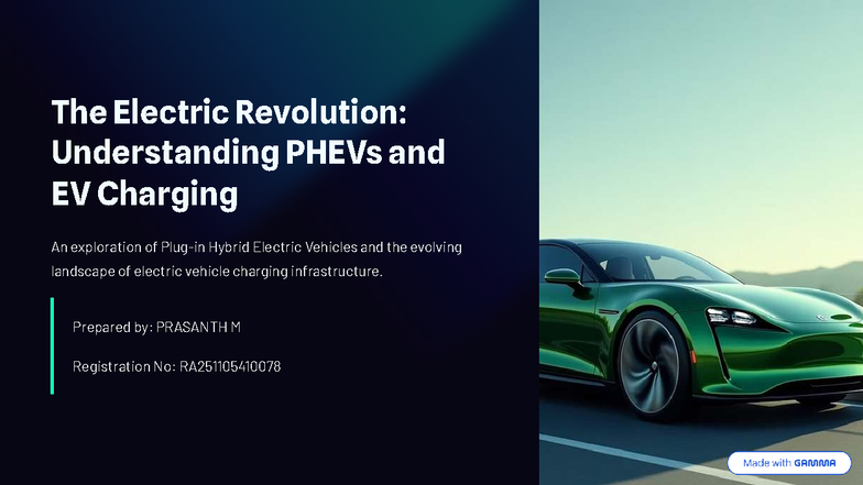Chapter 1: Hybrid Electric Vehicles (PHEV) & EV Charging Insights - Studocu