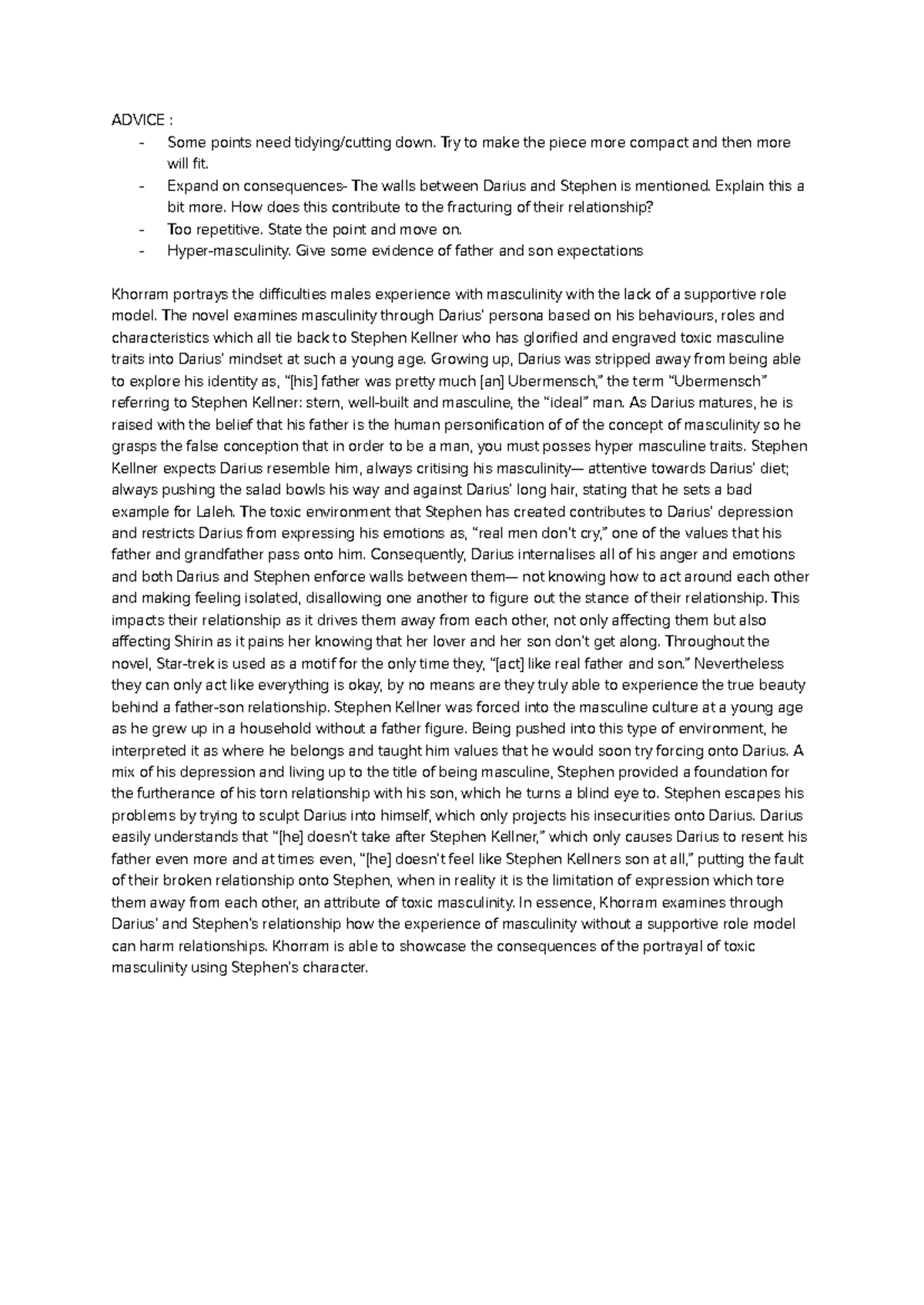 Darius the Great Is Not Okay: Examining Toxic Masculinity in ...